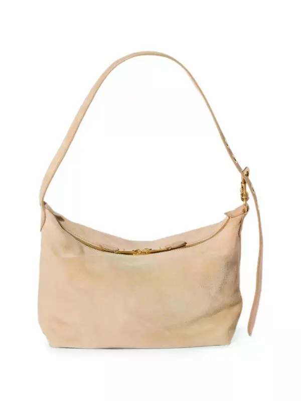 Miu Miu Suede Bag With Gold Tone Hardware - Neutrals