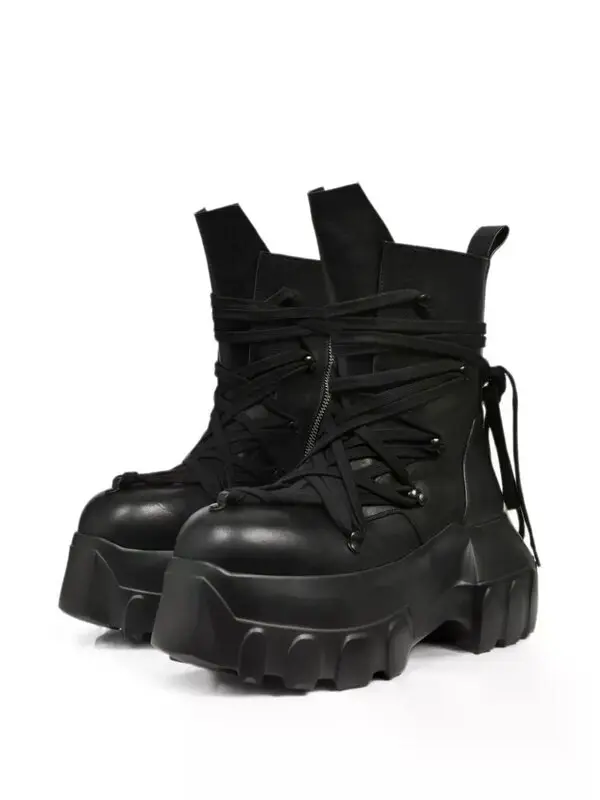 Rick Owens Megalace Mega Tractor Lace-up Chunky-sole Boots