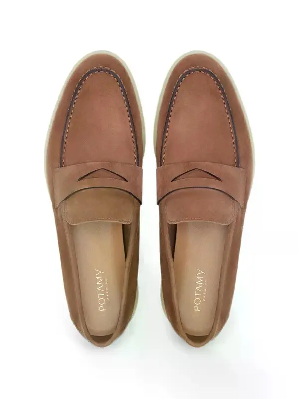 POTAMY Suede Penny Loafers