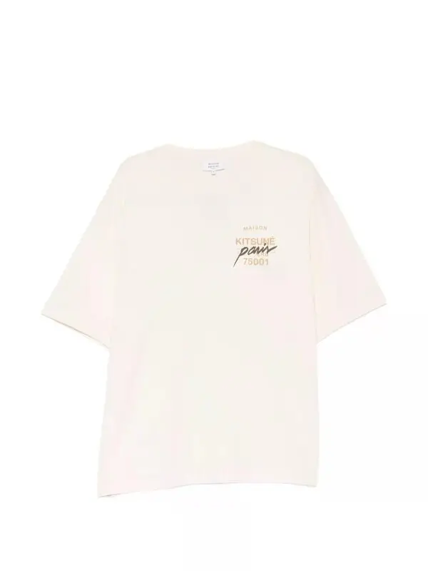 Maison Kitsuné Logo-print T-shirt - Neutrals