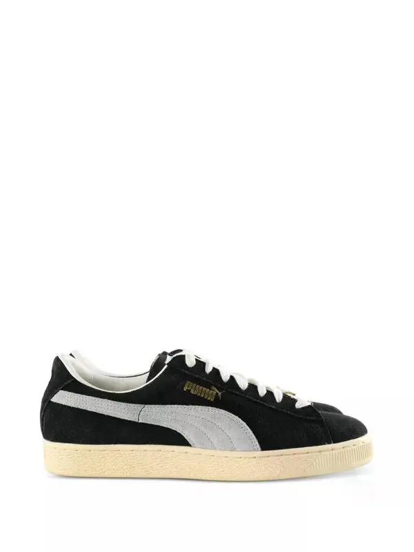 PUMA Suede Logo Print Sneakers - Black