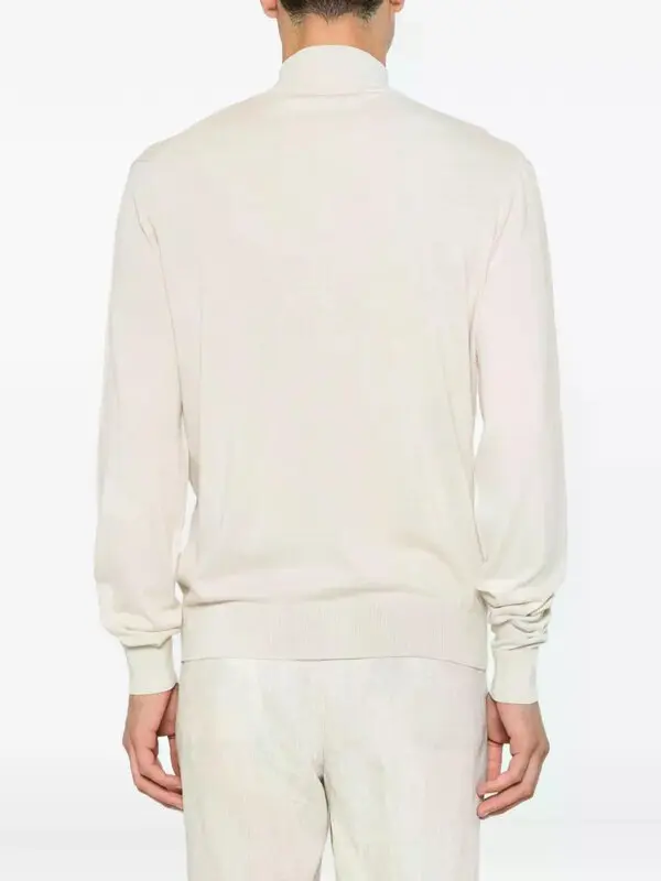 Corneliani Ribbed-knit Zip-fastening Cardigan