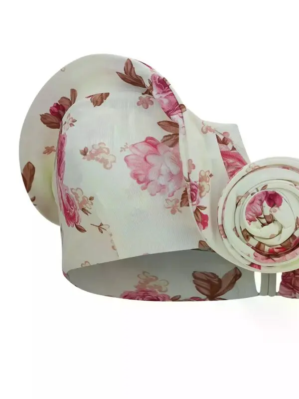 Magda Butrym Floral Print 3d Flower Bikini Top