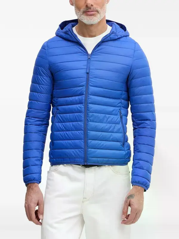 BENETTON Quilted Hooded Jacket - Blue
