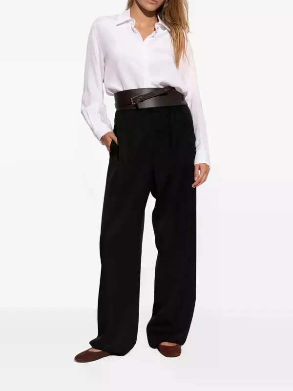 Tory Burch Suede Logo-button Ballet Flats
