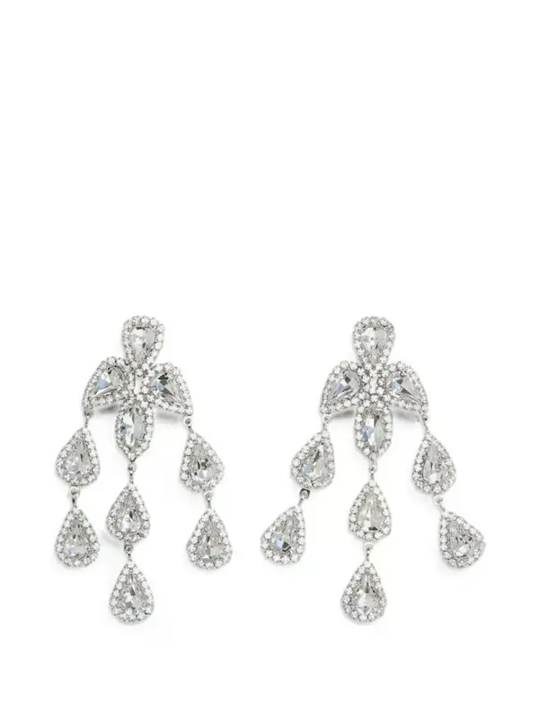 Magda Butrym Crystal Embellished Chandelier Earrings - Silver