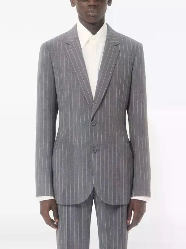 Valentino Garavani Single-breasted Jacket In Pinstripe Wool