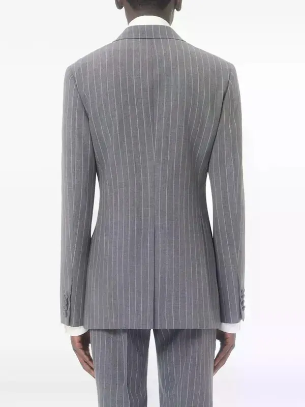Valentino Garavani Single-breasted Jacket In Pinstripe Wool