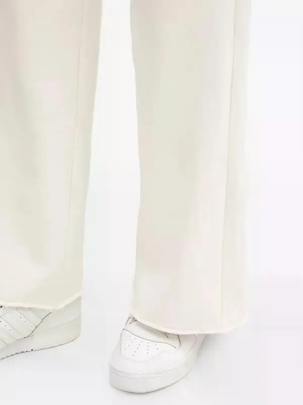 BENETTON Elasticated Waist Raw-cut Wide Leg Track Pants