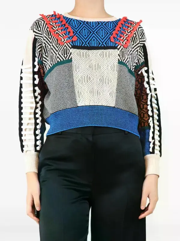 Toga Abstract Knit Sweater - Neutrals