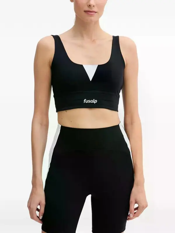 Fusalp Biarra Logo-print Sports Bra - Black