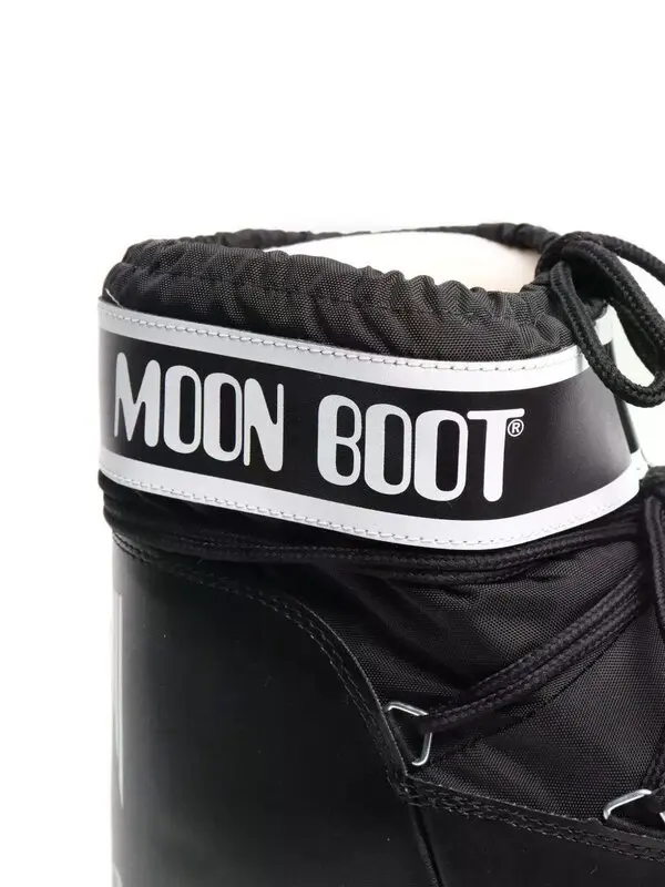 Moon Boot Logo Print Lace-up Snow Boots - Black