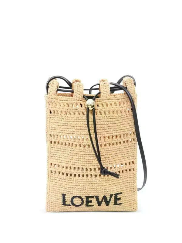 Loewe X Paula's Ibiza Logo-detail Shoulder Bag - Neutrals