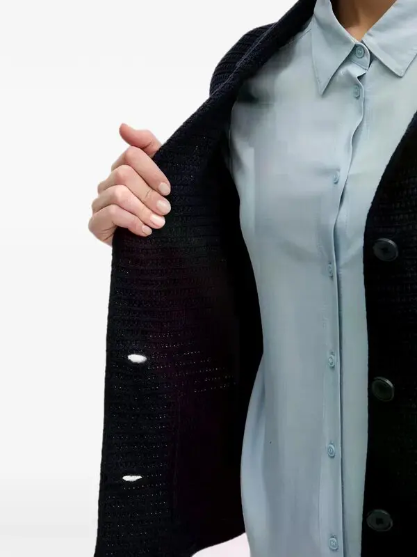 BENETTON Textured Knit Button-up Cardigan