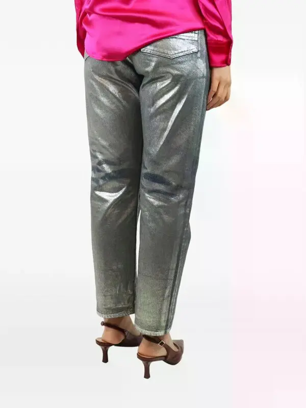 GOLDEN GOOSE Metallic-effect Straight Leg Jeans