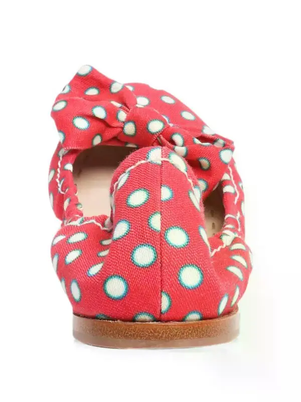 Miu Miu Polka-dot Ballet Flats With Bow Detailing