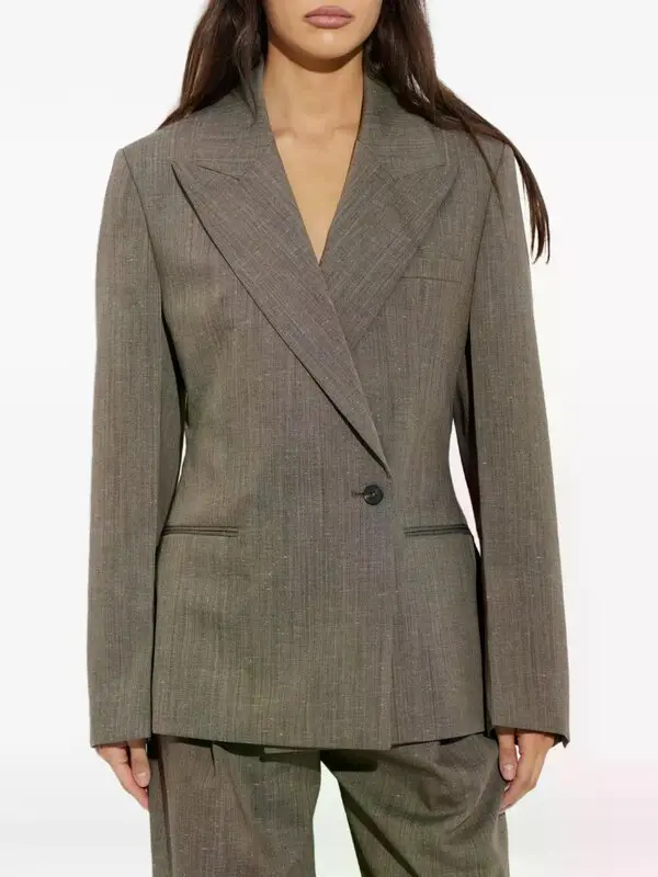 RÓHE Double-breasted Slub-texture Blazer