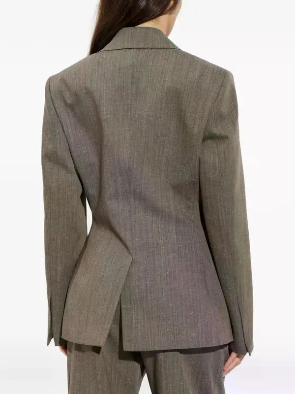 RÓHE Double-breasted Slub-texture Blazer