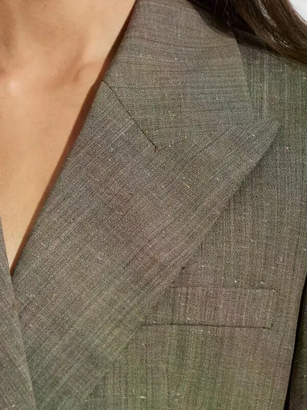 RÓHE Double-breasted Slub-texture Blazer