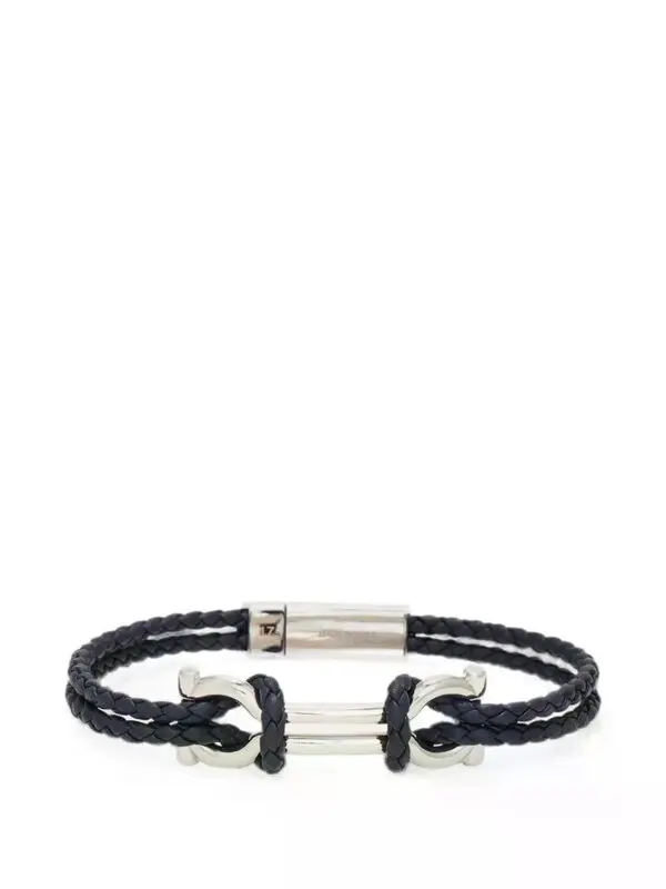 FERRAGAMO Double Gancini Bracelet - Silver