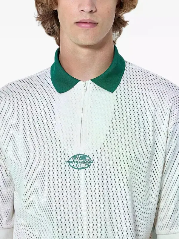 METALWOOD STUDIO Mesh-construction Polo Shirt - Neutrals