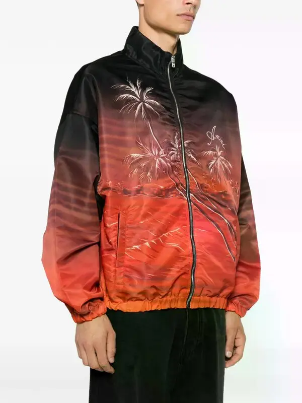 Amiri Palm-tree Print Zip-fastening Jacket