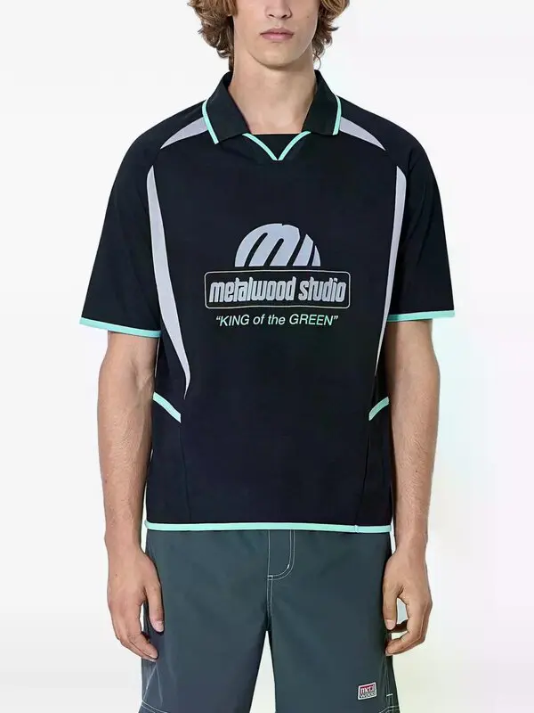 METALWOOD STUDIO Piping Logo-motif Polo Shirt