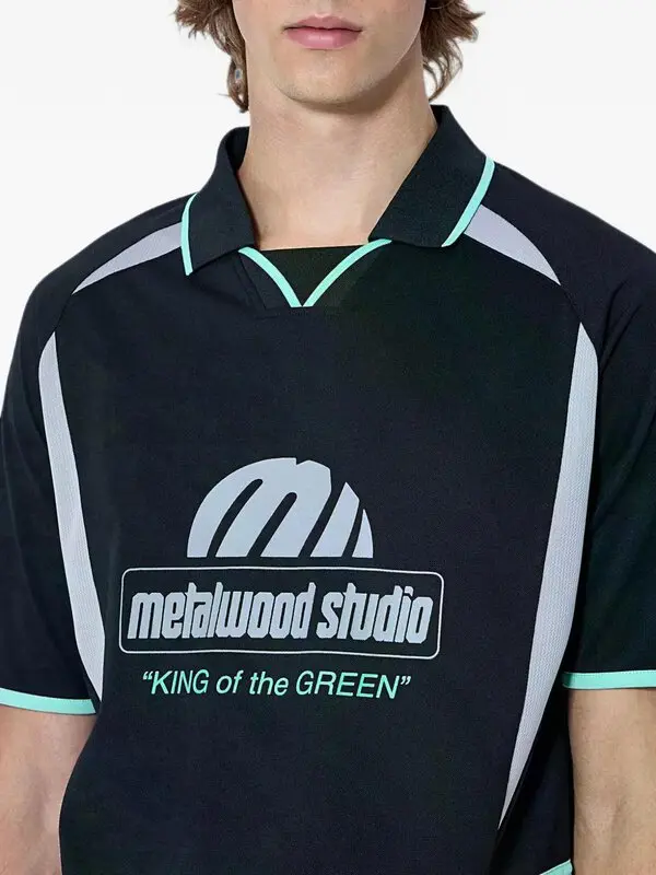 METALWOOD STUDIO Piping Logo-motif Polo Shirt