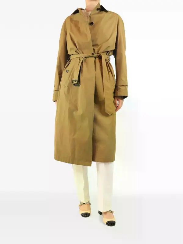 MARGARET HOWELL Buttoned Belted Trench Coat - Neutrals