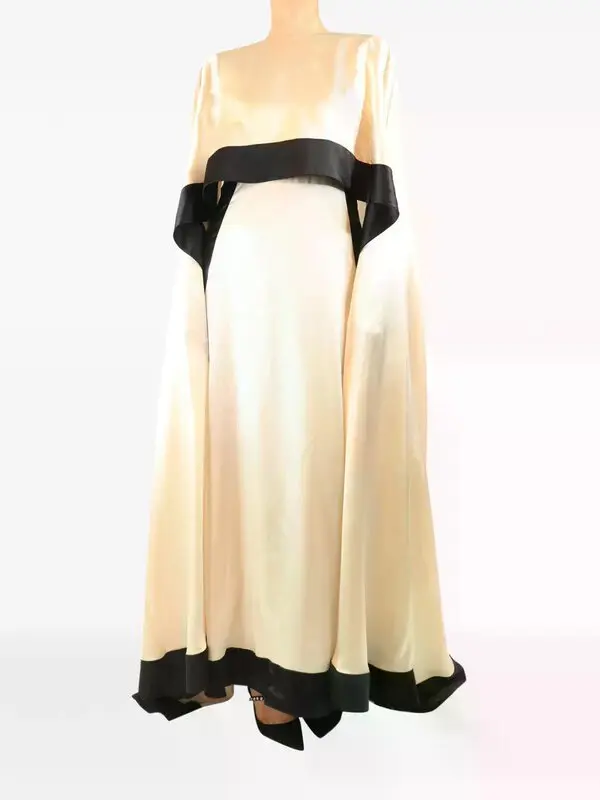 SEMSEM Satin Maxi Cape Dress