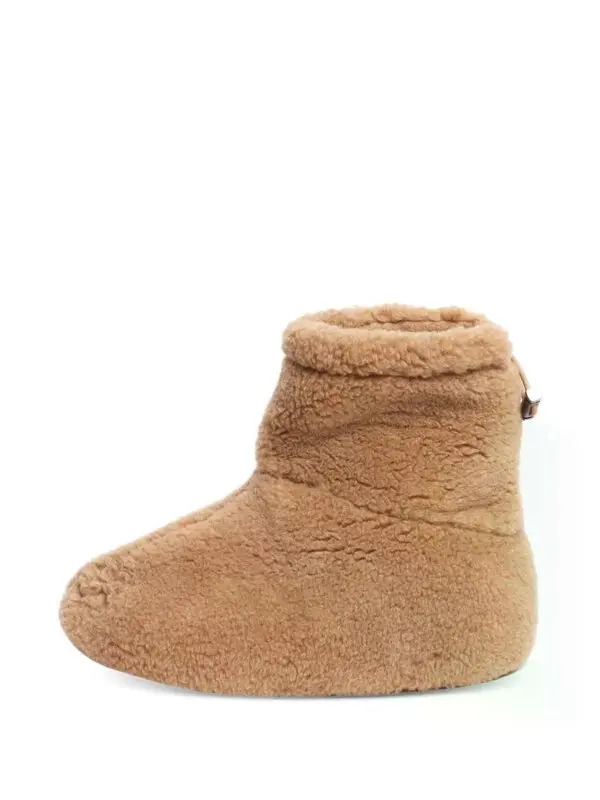 Loro Piana Sheepskin Ankle Boots With Drawstring - Neutrals