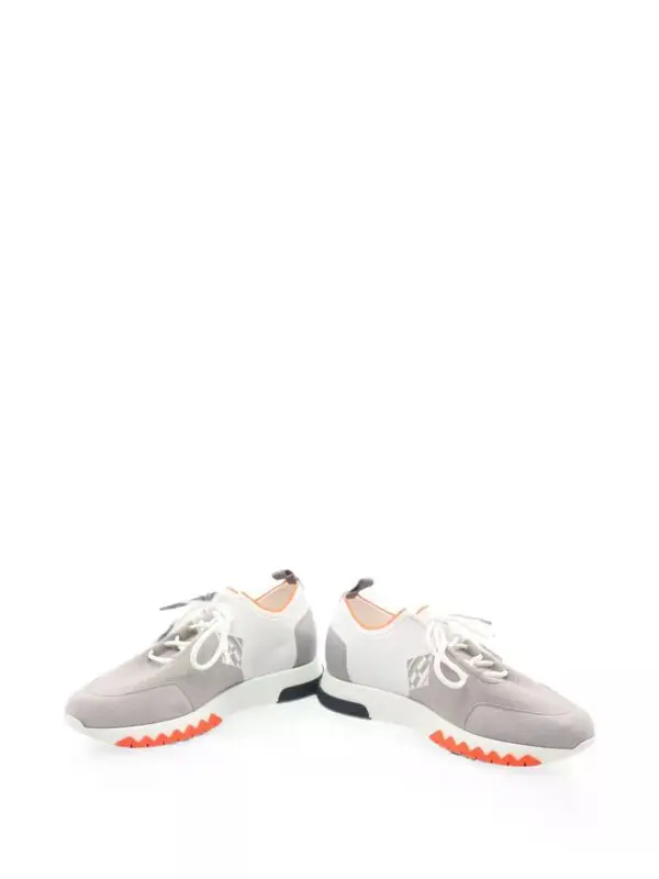 Hermès Exploit Paneled Lace-up Sneakers