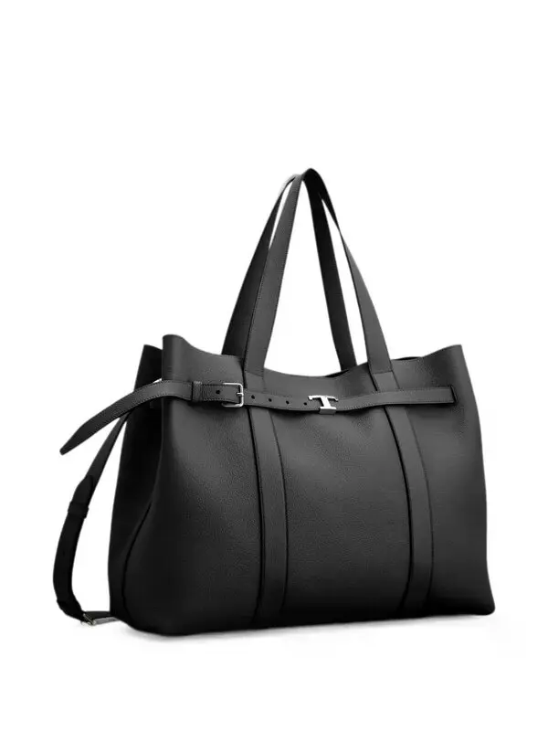 TOD'S Tim Pebbled Leather Shoulder Bag
