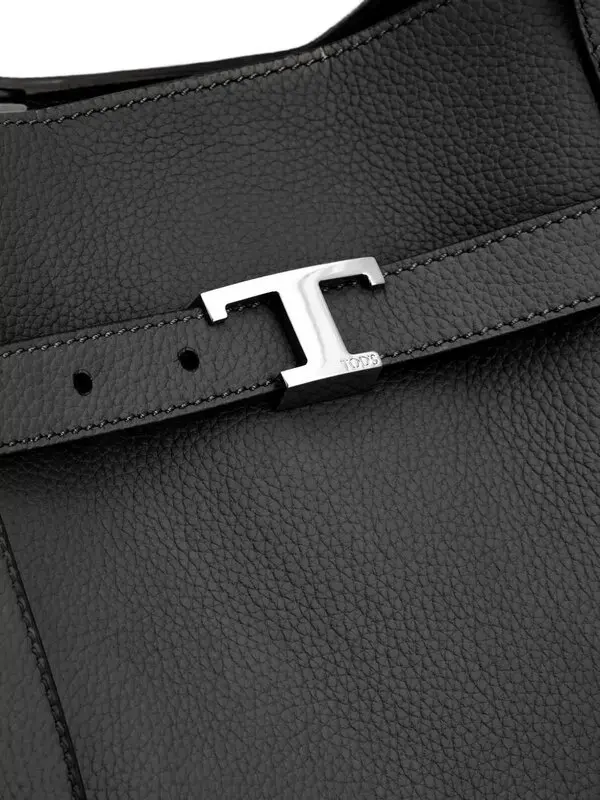 TOD'S Tim Pebbled Leather Shoulder Bag