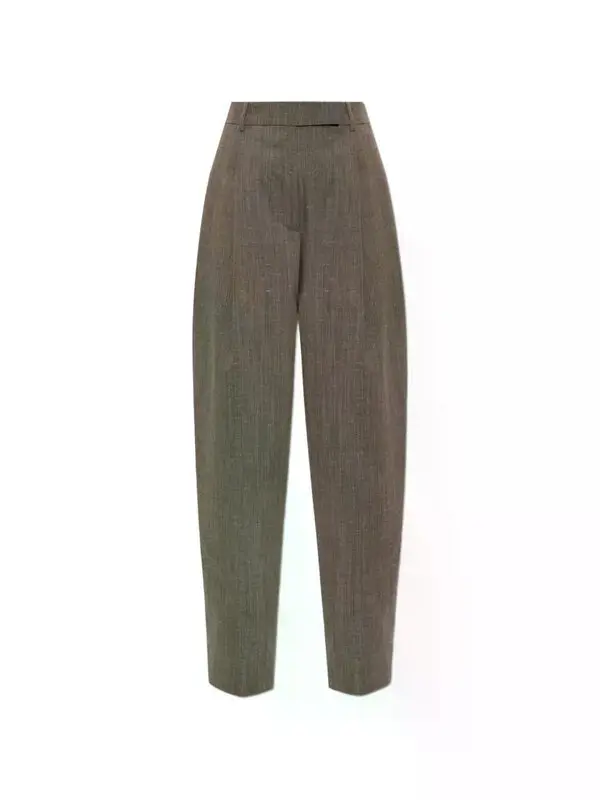 RÓHE Pleated Slub-texture Trousers
