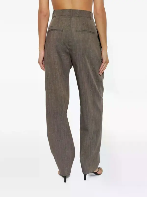 RÓHE Pleated Slub-texture Trousers