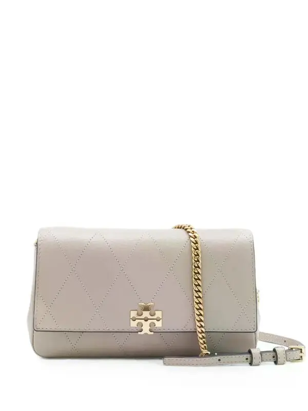 Tory Burch Charlie Leather Shoulder Bag - Neutrals