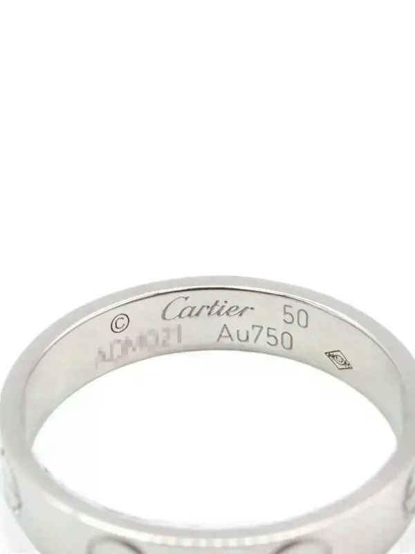 Cartier 18k White Gold Love Ring - Silver