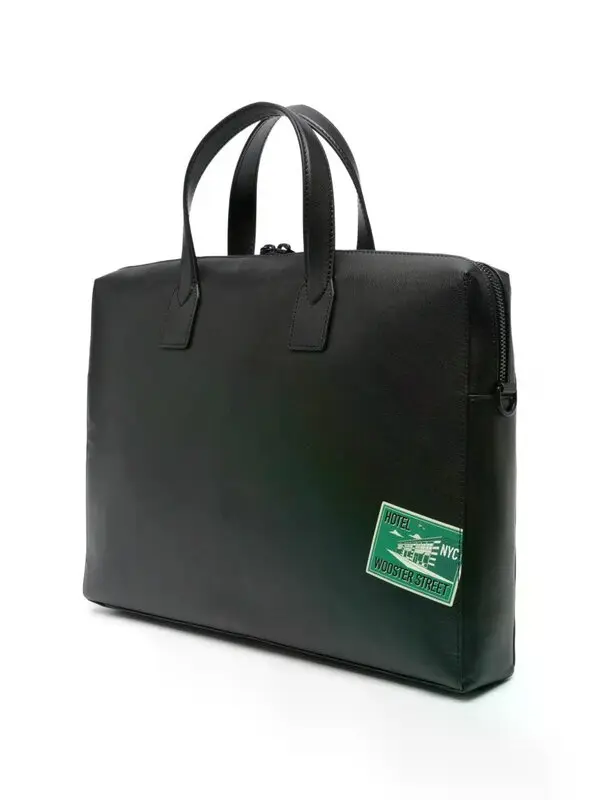 Paul Smith Graphic Print Leather Briefcase