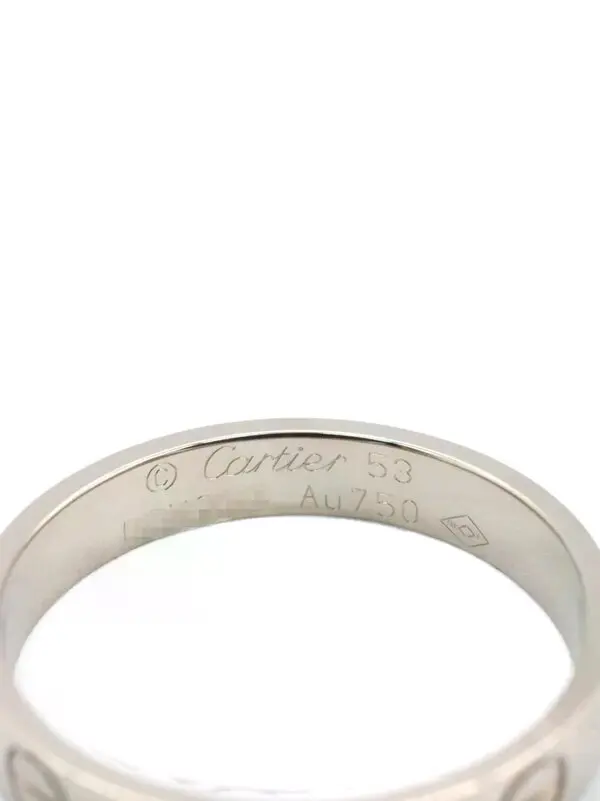 Cartier 18k White Gold Love Ring - Silver