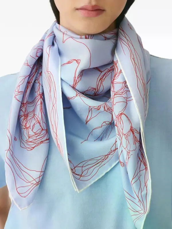 Fabiana Filippi Floral-print Square Scarf