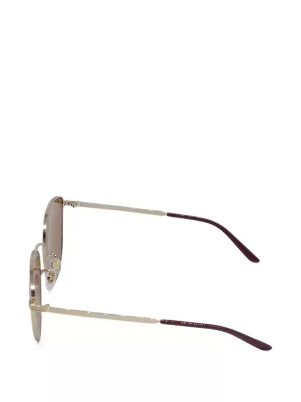 Gucci Tone Round Frame Sunglasses