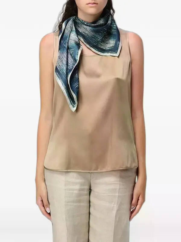Max Mara Printed Silk Scarf