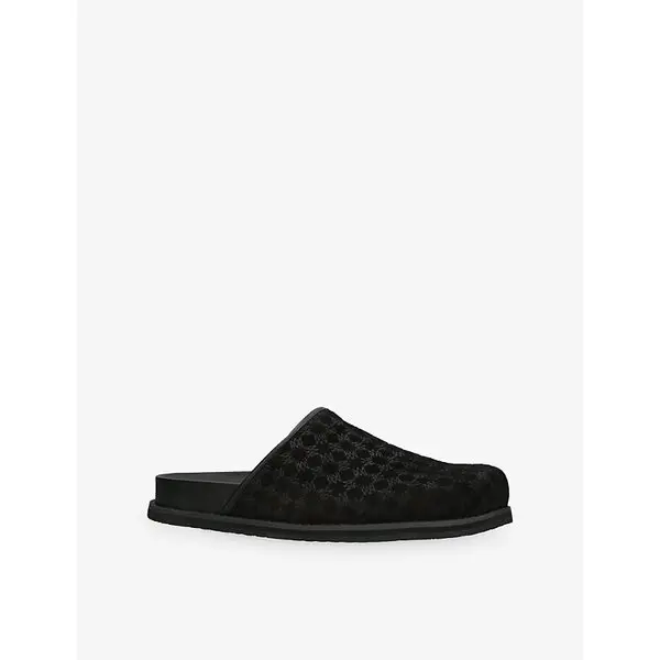 Amiri Monogram Suede Clogs