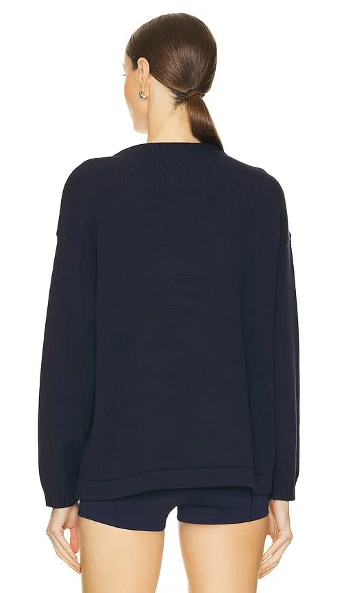 FOUND Double Breasted Knit Cardigan - Blue