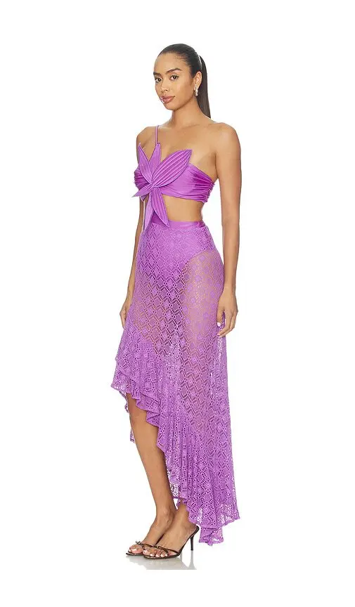 PatBO Sirena Mesh Flower Maxi Dress