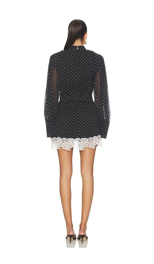 ROTATE BY BIRGER CHRISTENSEN Mini Dress Longsleeve Lace Detail
