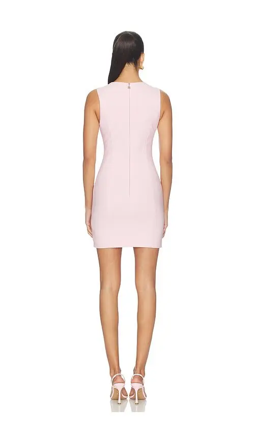 ROTATE BY BIRGER CHRISTENSEN Crepe Mini Dress With Floral Embellishment - Pink