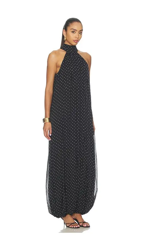 ROTATE BY BIRGER CHRISTENSEN Chiffon Balloon Jumpsuit - Black
