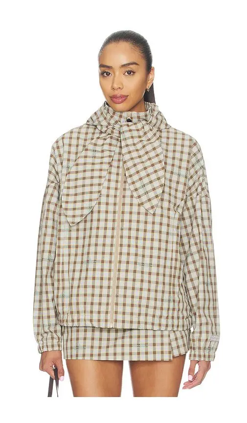 Sandy Liang Checked Zip-up Jacket